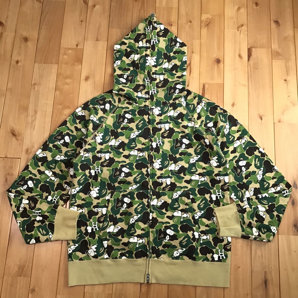 ★XL★ SNOOPY × BAPE ABC camo パーカー a bathing ape bape full zip hoodie スヌーピー エイプ ベイプ アベイシングエイプ 迷彩 ...