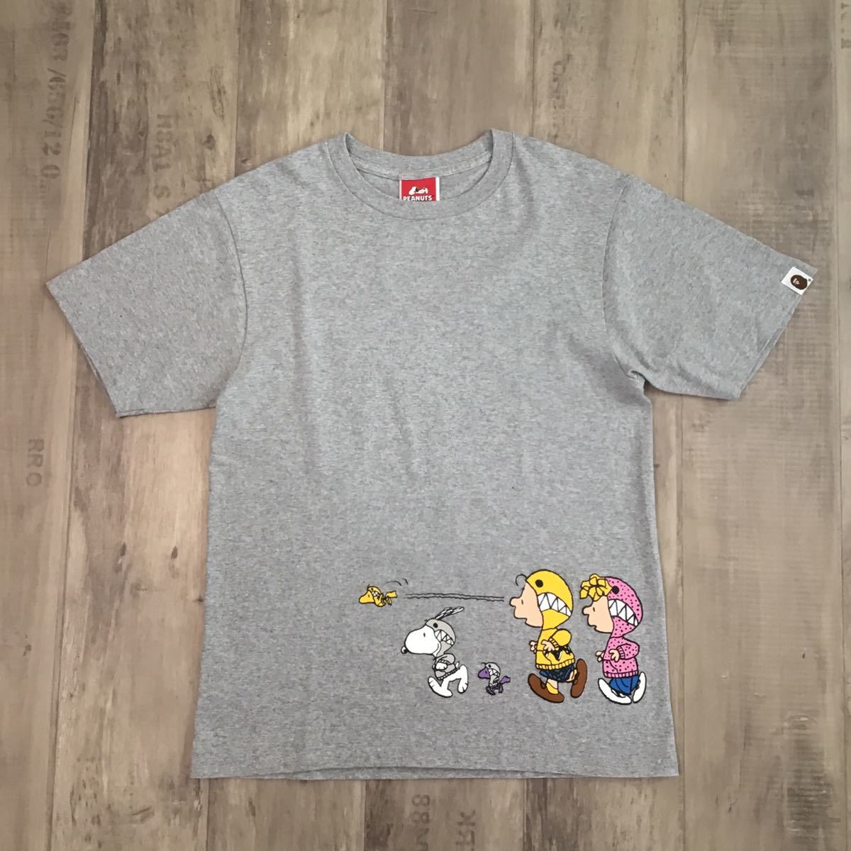 ★激レア★ SHARK HOODIE SNOOPY FRIENDS Tシャツ Sサイズ a bathing ape bape スヌーピー peanuts エイプ ベイプ シャーク パーカー ...