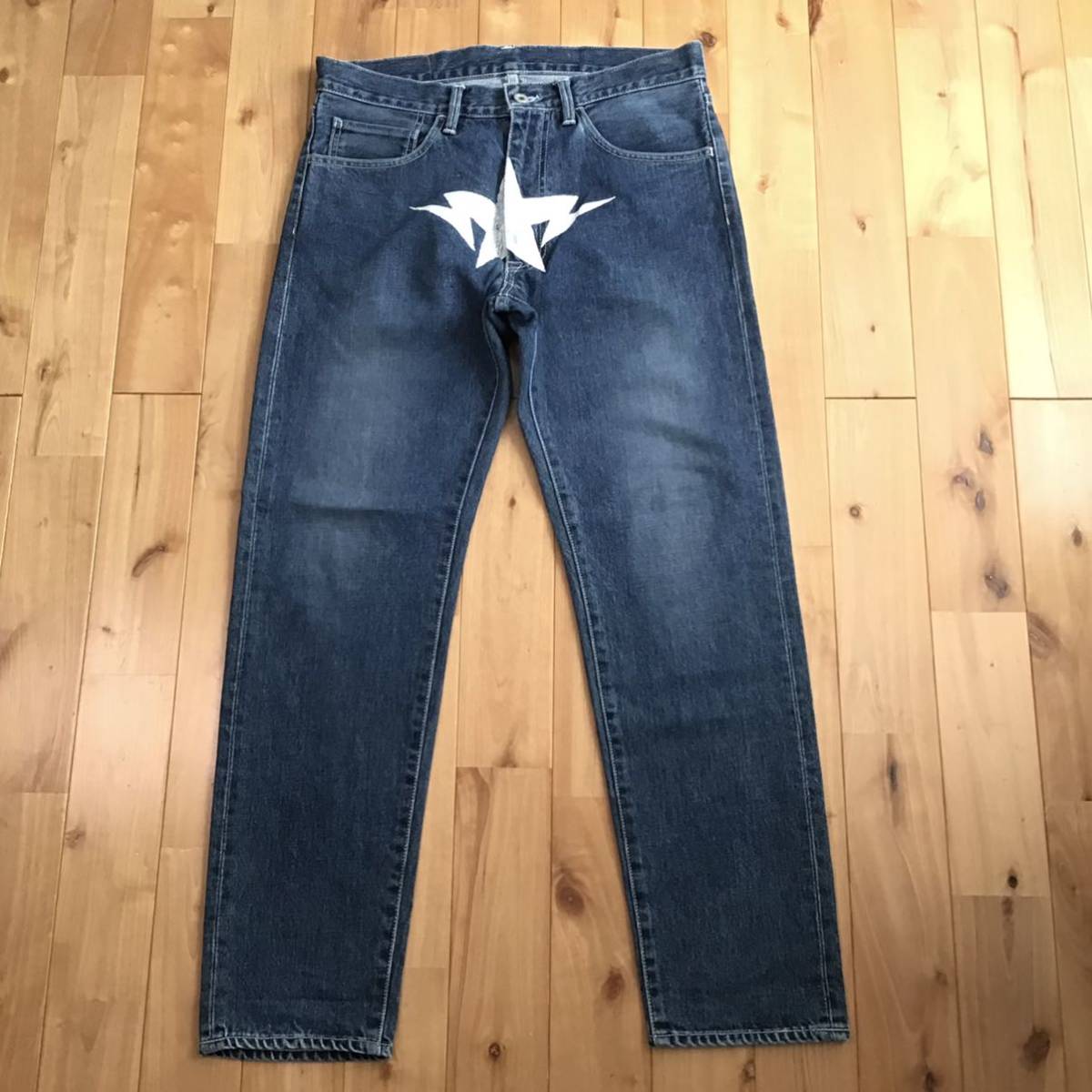 BAPE TWIN STA Denim Pants Mサイズ a bathing ape BAPESTA デニム エイプ STAR ベイプ ...
