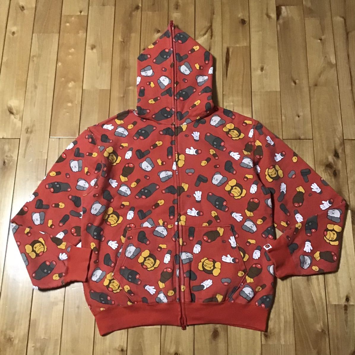★Pharrell着用モデル★ KAWS MILO companion パーカー Mサイズ a bathing ape BAPE full ...