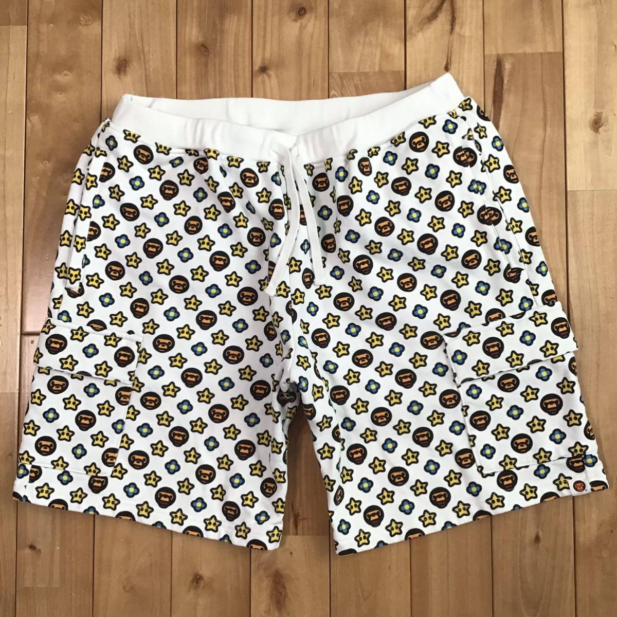 Milo Monogram スウェット ハーフパンツ Mサイズ a bathing ape BAPE shorts エイプ ベイプ アベイ ...