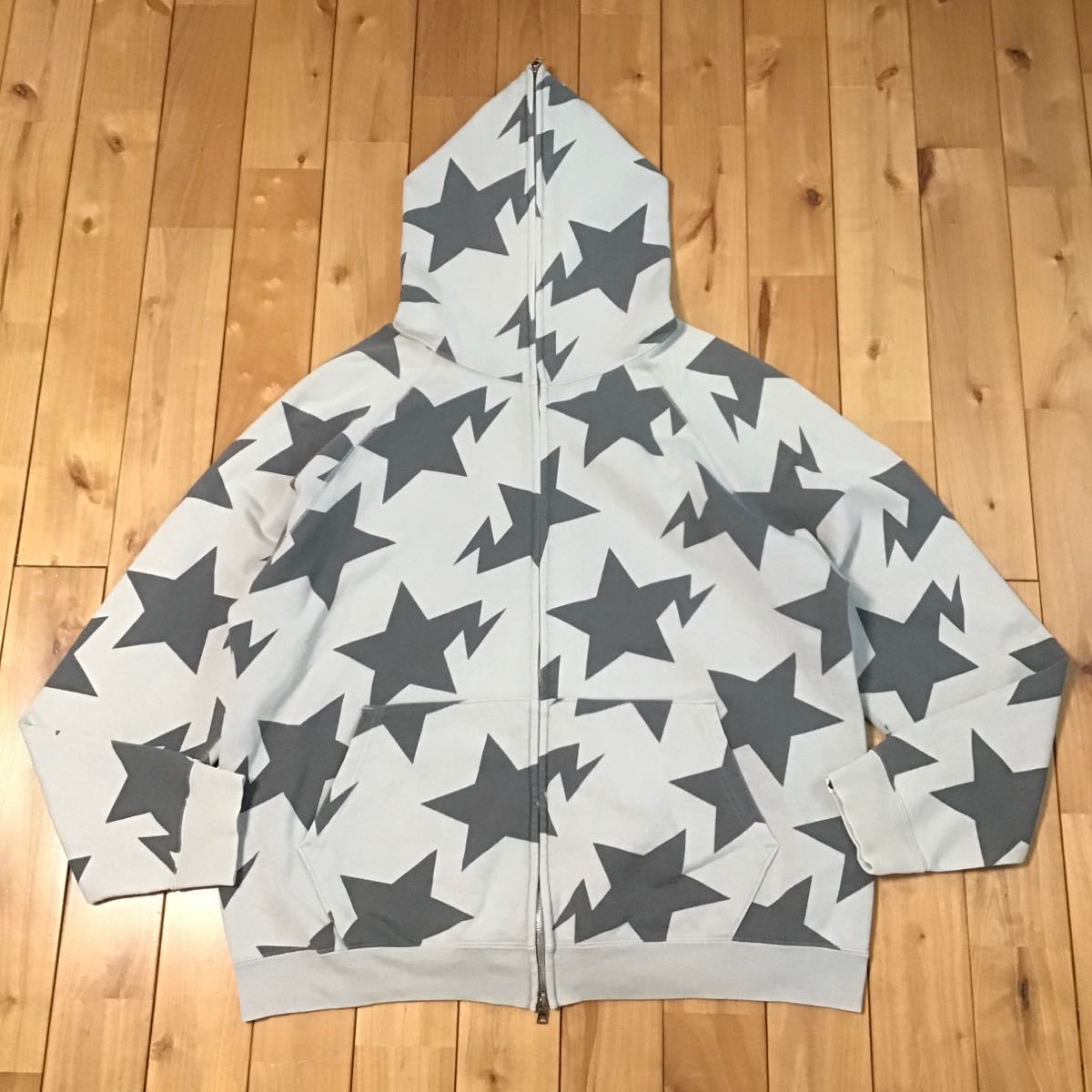 BAPE スター パーカー Lサイズ グレー a bathing ape BAPE STA full zip hoodie エイプ ベイプ ...