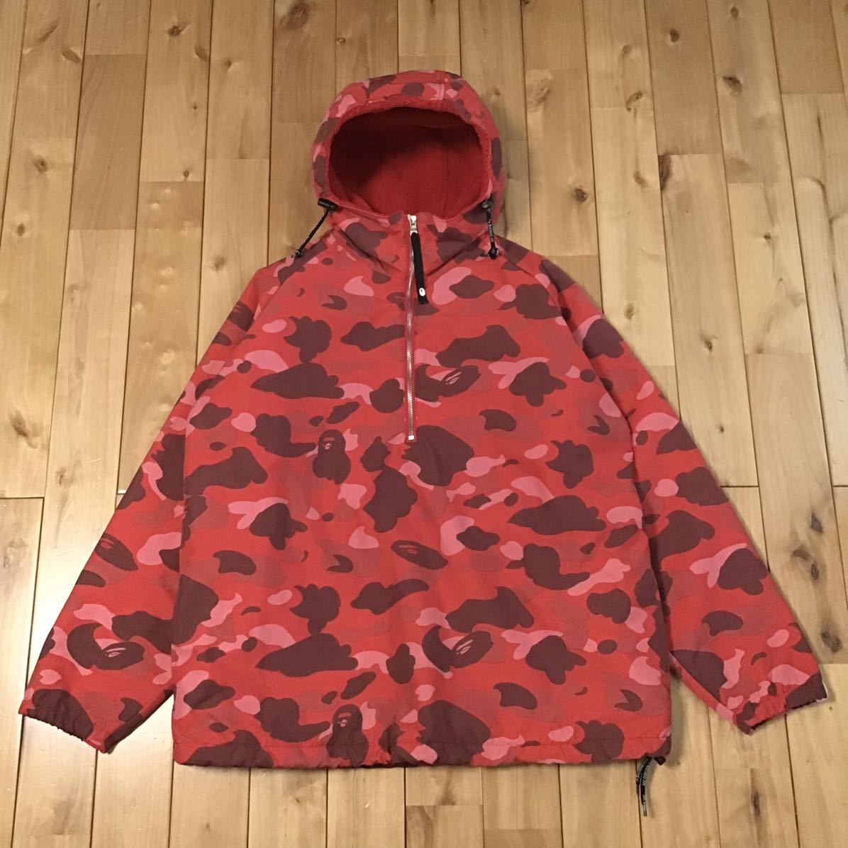 Pharrell camo ハーフジップ パーカー ジャケット Sサイズ a bathing ape BAPE half zip hoodie ...