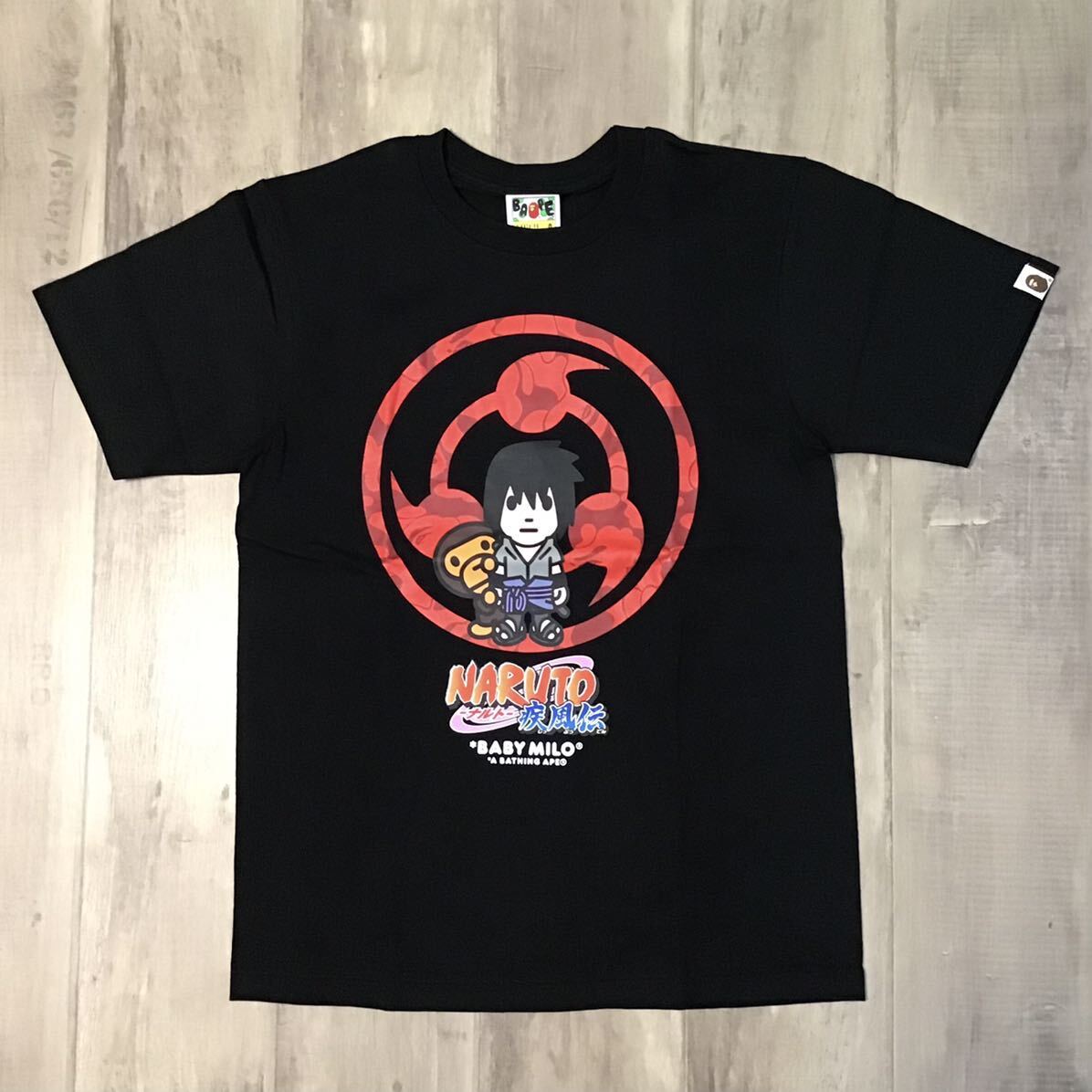 ★新品★ NARUTO × BAPE camo Sasuke マイロ Tシャツ Sサイズ a bathing ape milo ナルト エイプ ...