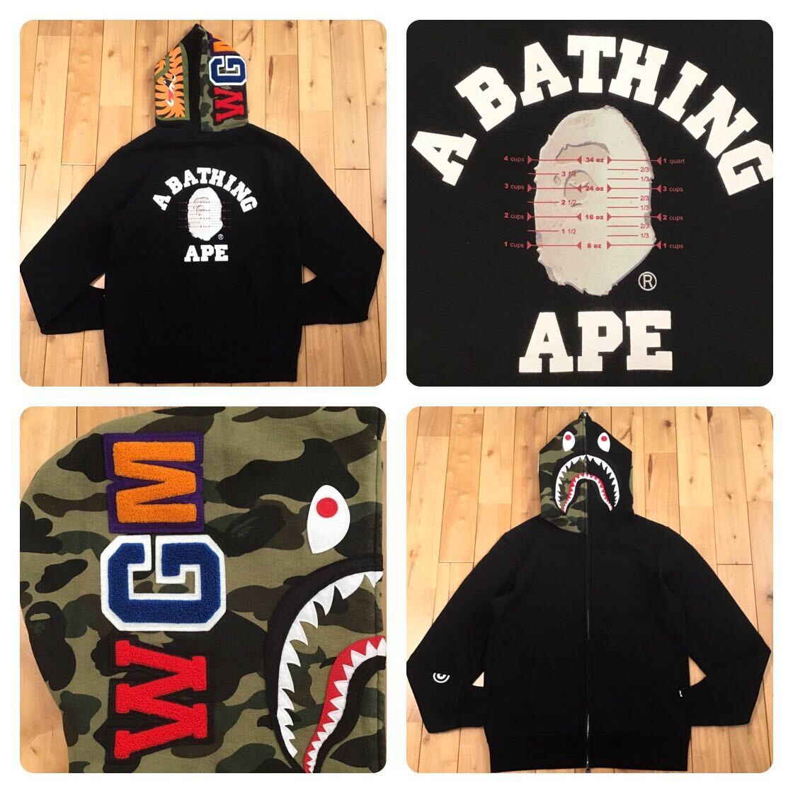 ★激レア★ PUSHA-T シャーク パーカー Mサイズ shark full zip hoodie a bathing ape BAPE ...