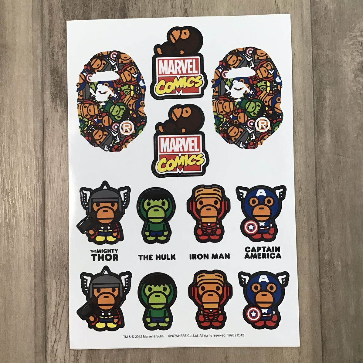 Marvel Comics × BAPE MILO ステッカー a bathing ape エイプ ベイプ アベイシングエイプ マイロ ...
