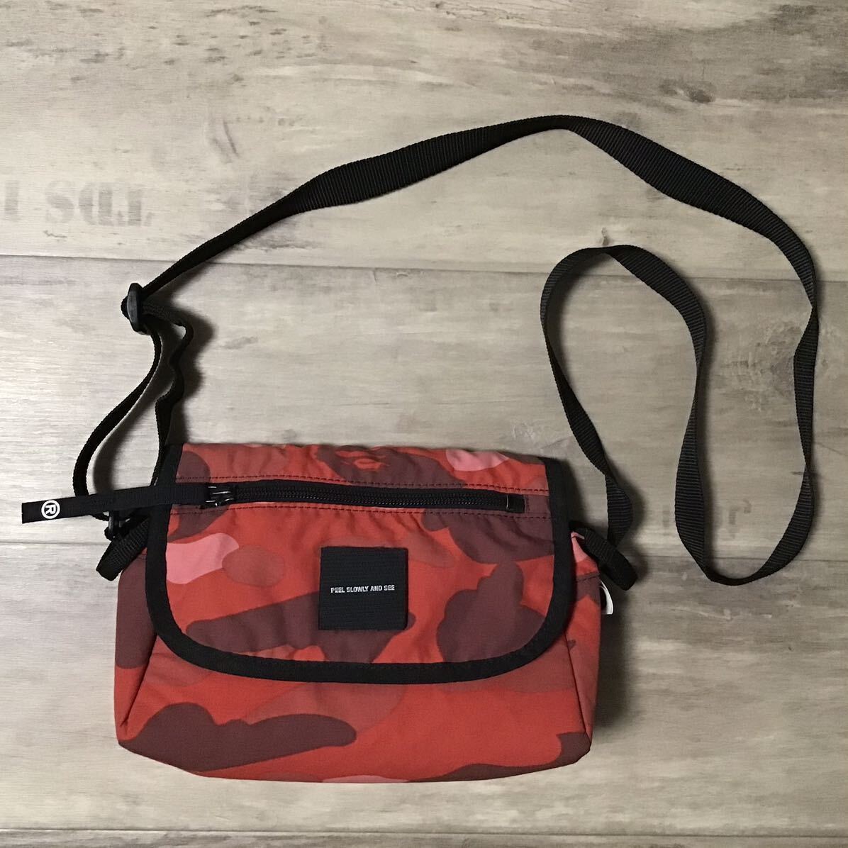 Pharrell camo ショルダー バッグ a bathing ape BAPE Red camo エイプ ベイプ アベイシングエイプ ...