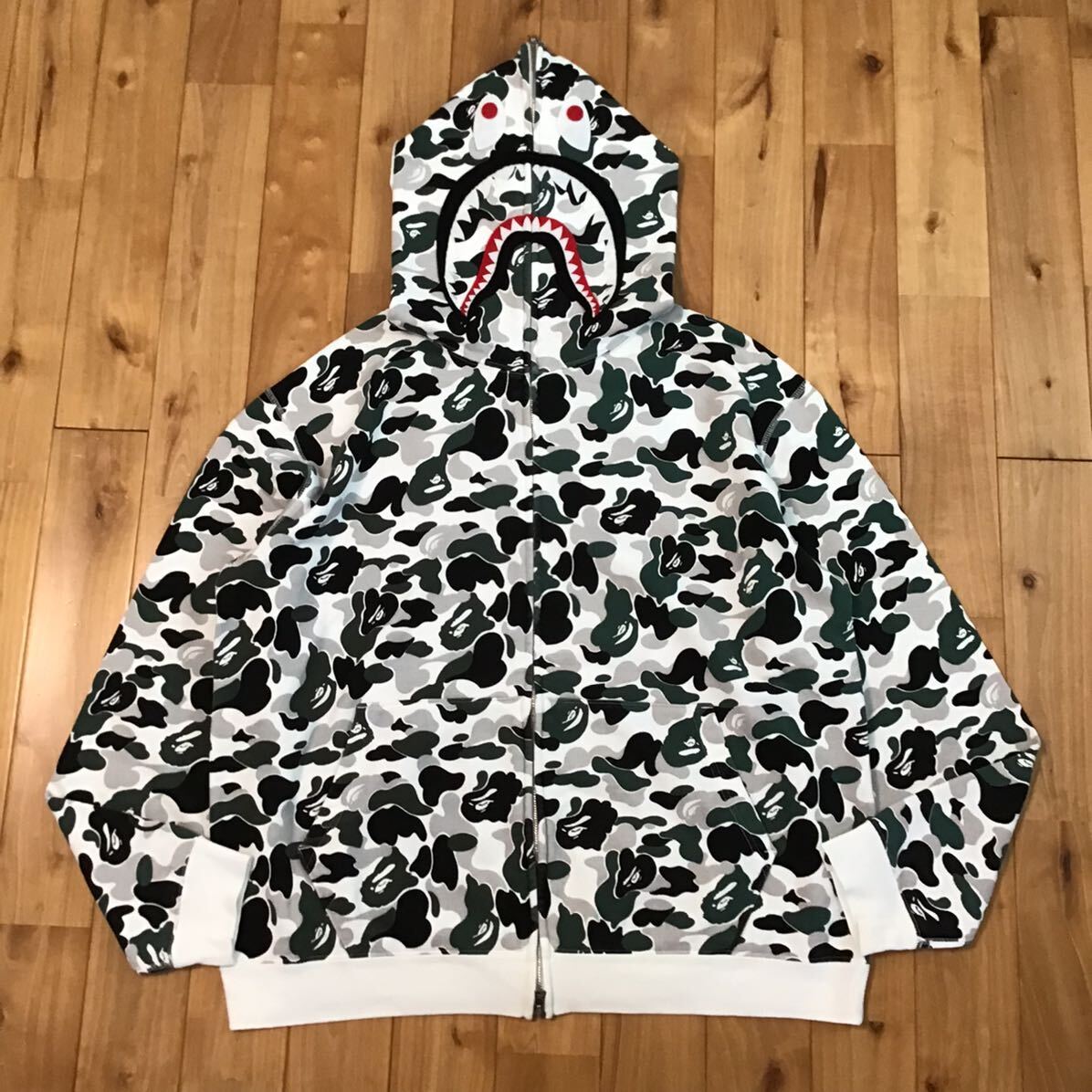 ★京都限定★ Kyoto city camo シャーク パーカー Lサイズ shark full zip hoodie a bathing ...