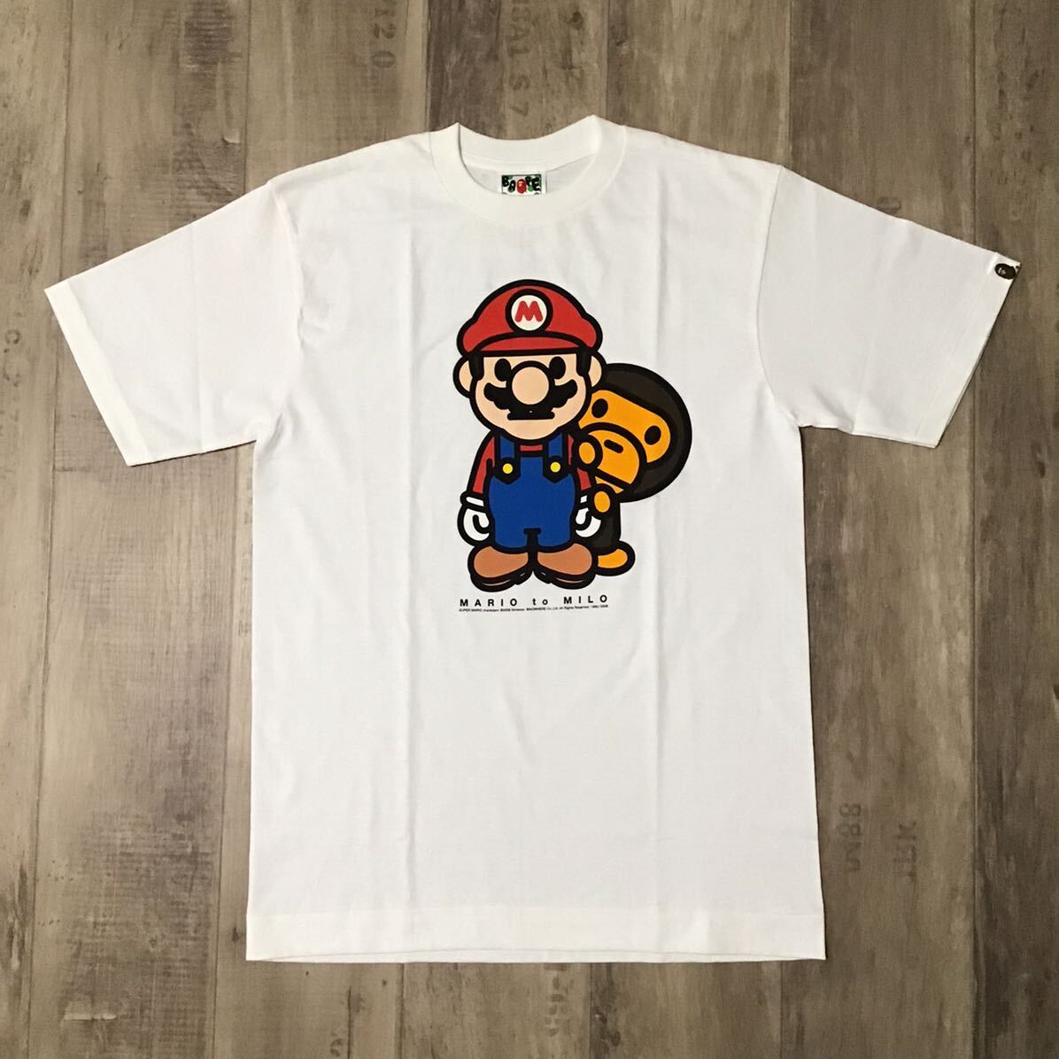 ★新品★ Nintendo × BAPE マリオ マイロ Tシャツ Sサイズ a bathing ape Mario BABY MILO エイ ...