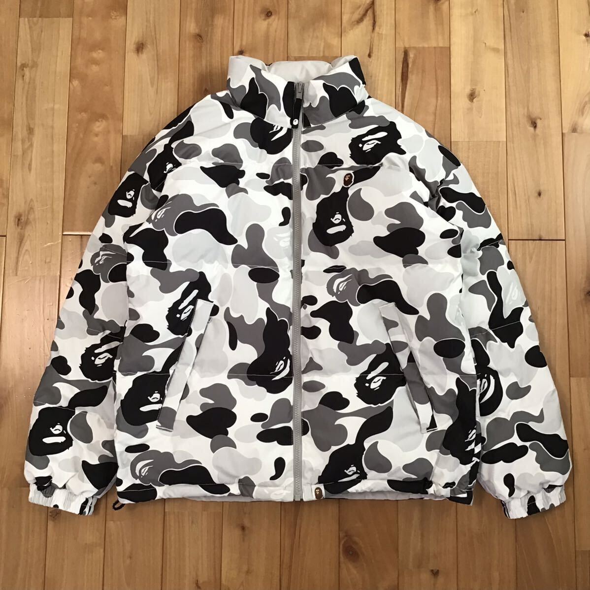 ★リバーシブル★ ABC camo ダウンジャケット Sサイズ abathing ape BAPE down jacket エイプ ベイプ ...