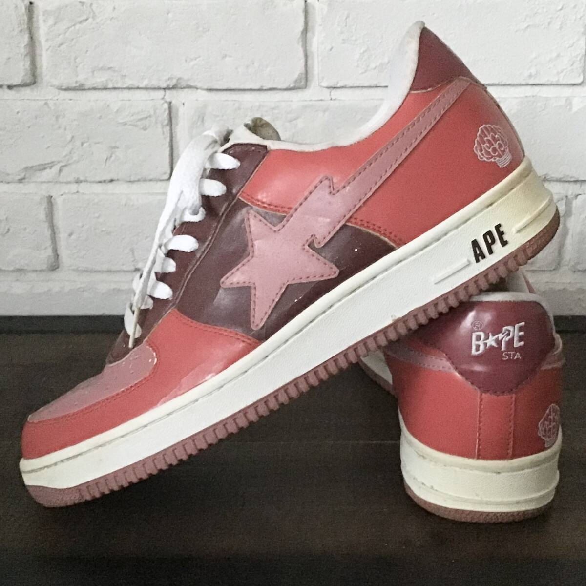★非売品★ NERD BAPESTA エナメル スニーカー 29cm a bathing ape star BAPE STA エイプ ベイプ ...
