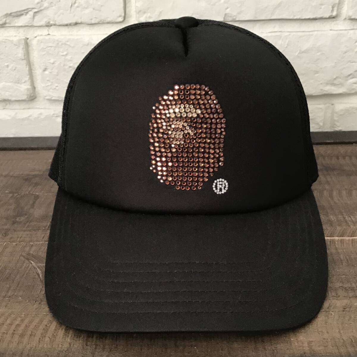 BAPE スワロフスキー APE HEAD LOGO メッシュ キャップ a bathing ape swarovski trucker ...