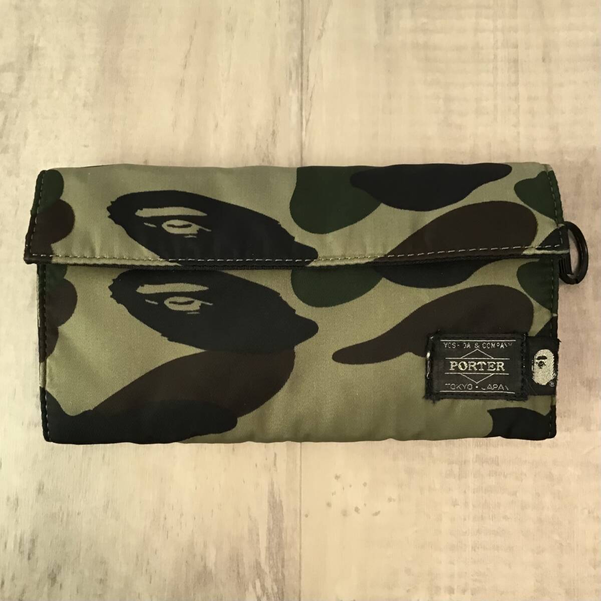 PORTER × BAPE LONG WALLET 1st camo green a bathing ape ポーター エイプ ベイプ アベイ ...
