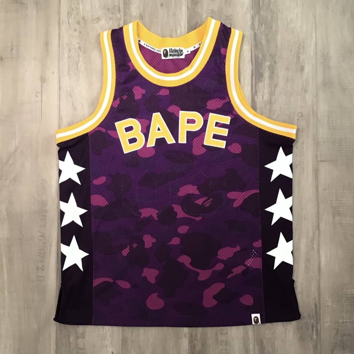 BASKETBALL TANK TOP Mサイズ a bathing ape BAPE STAR purple camo エイプ ベイプ ...