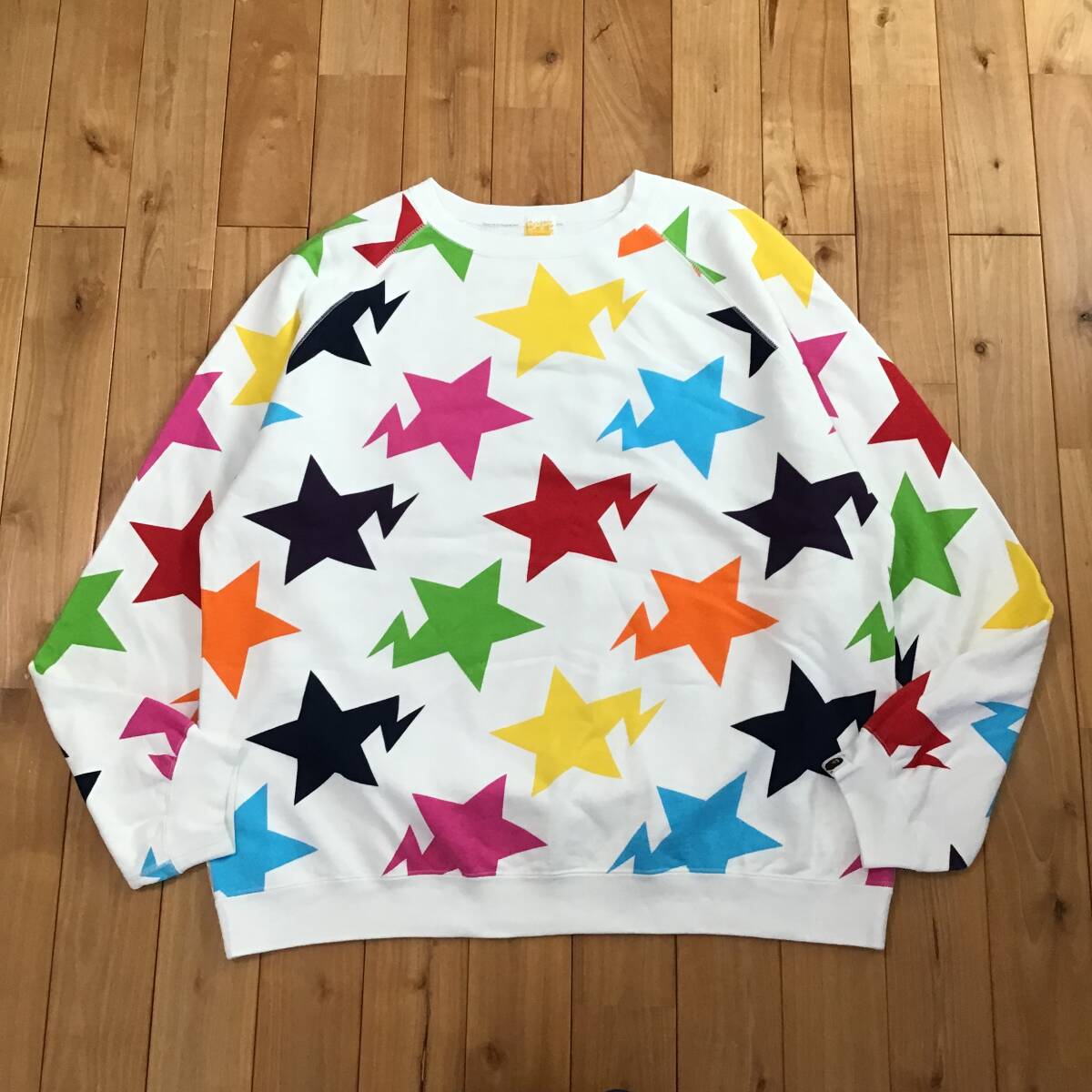 ★XL★ BAPE STA 長袖スウェット a bathing ape star BAPESTA multi color エイプ ベイプ ...