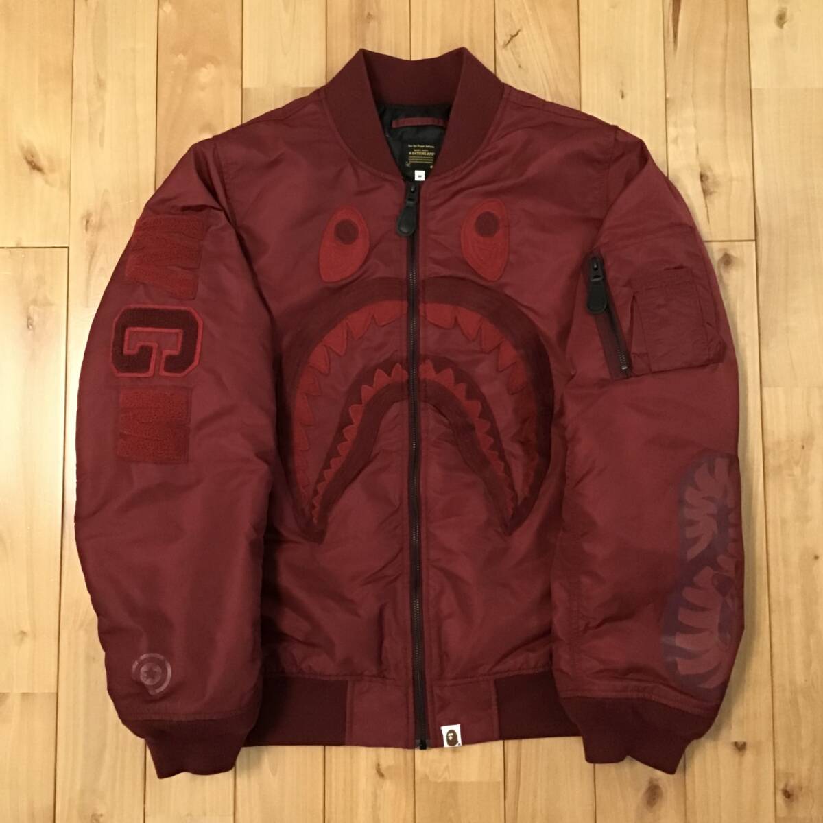 SHARK MA-1 Bomber Jacket Mサイズ a bathing ape BAPE シャーク フライト ジャケット エイプ ベ ...