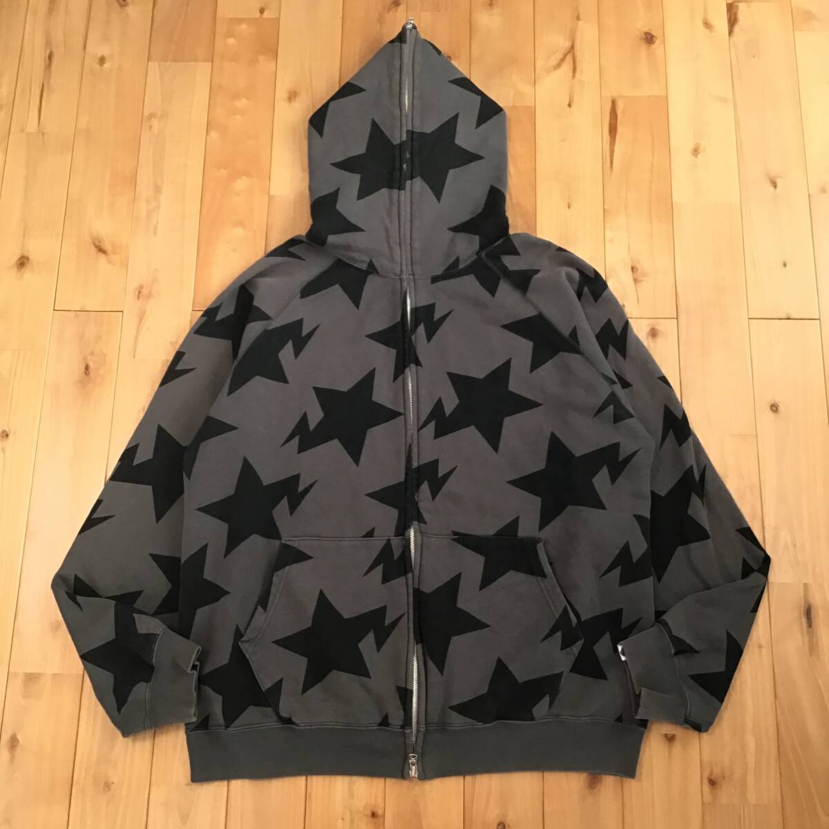 BAPE スター パーカー Lサイズ ダークグレー a bathing ape star BAPE STA full zip hoodie ...