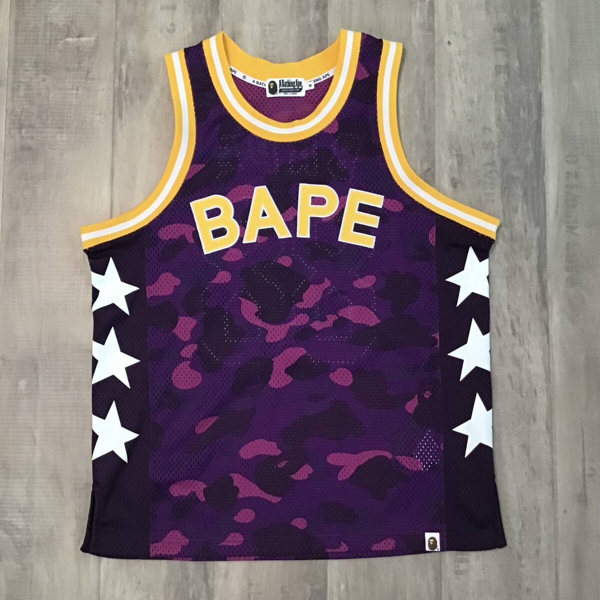 BASKETBALL TANK TOP Mサイズ a bathing ape BAPE STAR purple camo エイプ ベイプ ...