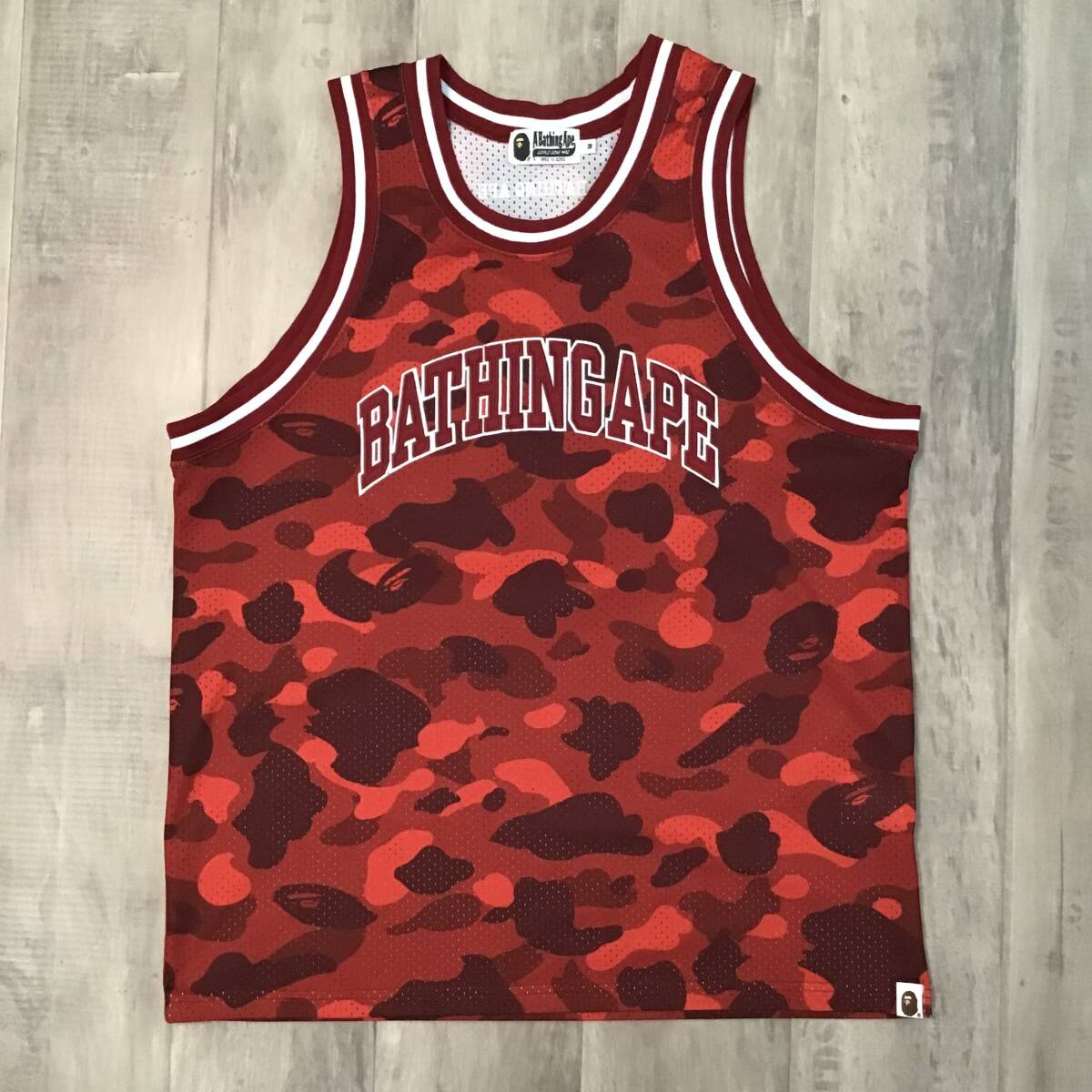 Red camo BASKETBALL TANK TOP Mサイズ a bathing ape BAPE エイプ ベイプ アベイシングエイプ ...