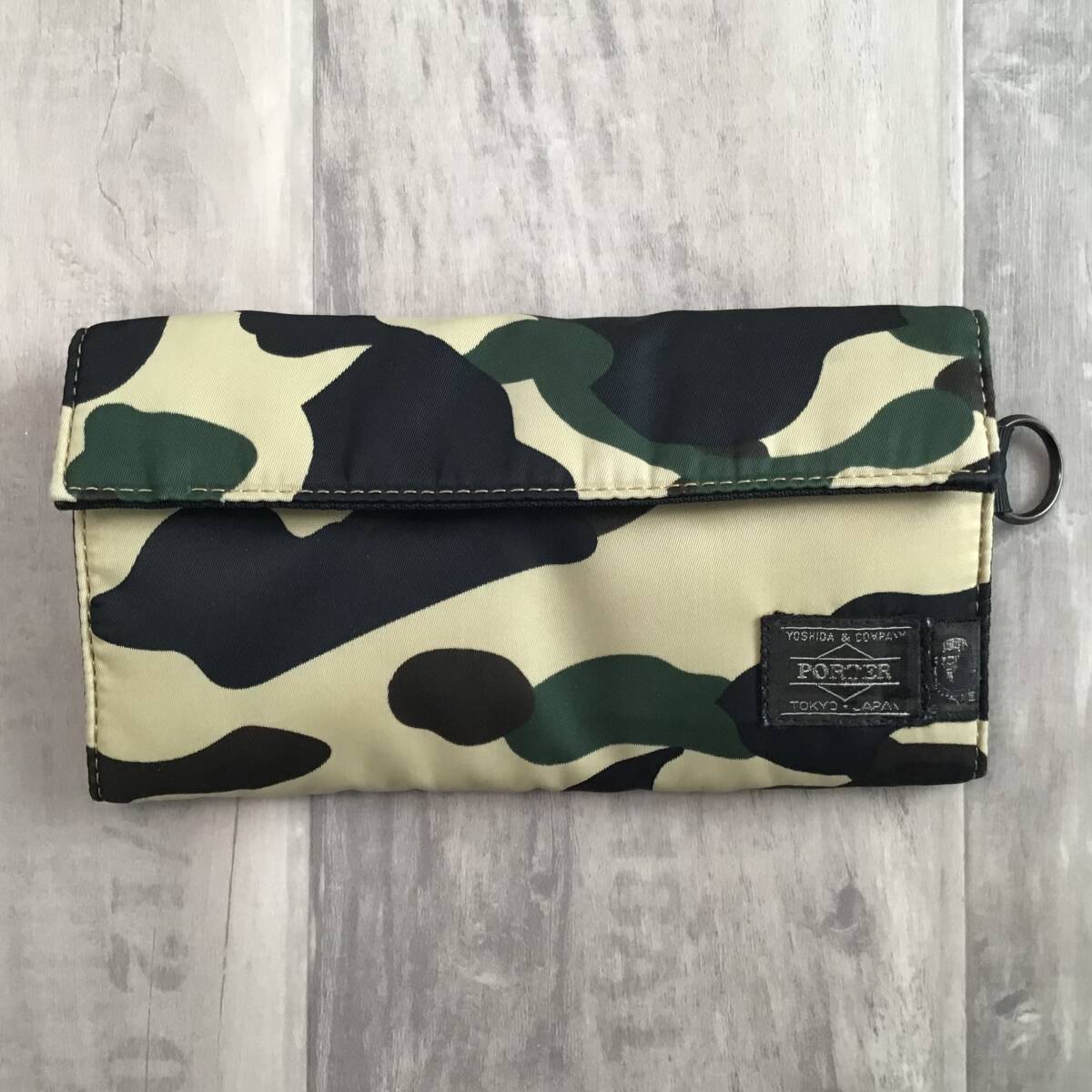 PORTER × BAPE LONG WALLET 1st camo yellow a bathing ape ポーター エイプ ベイプ ...