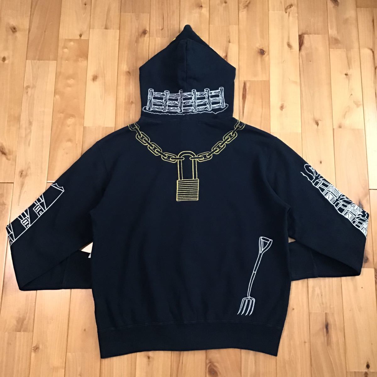 ホルスタイン パーカー Mサイズ navy Holstein full zip hoodie a bathing ape BAPE cow ...