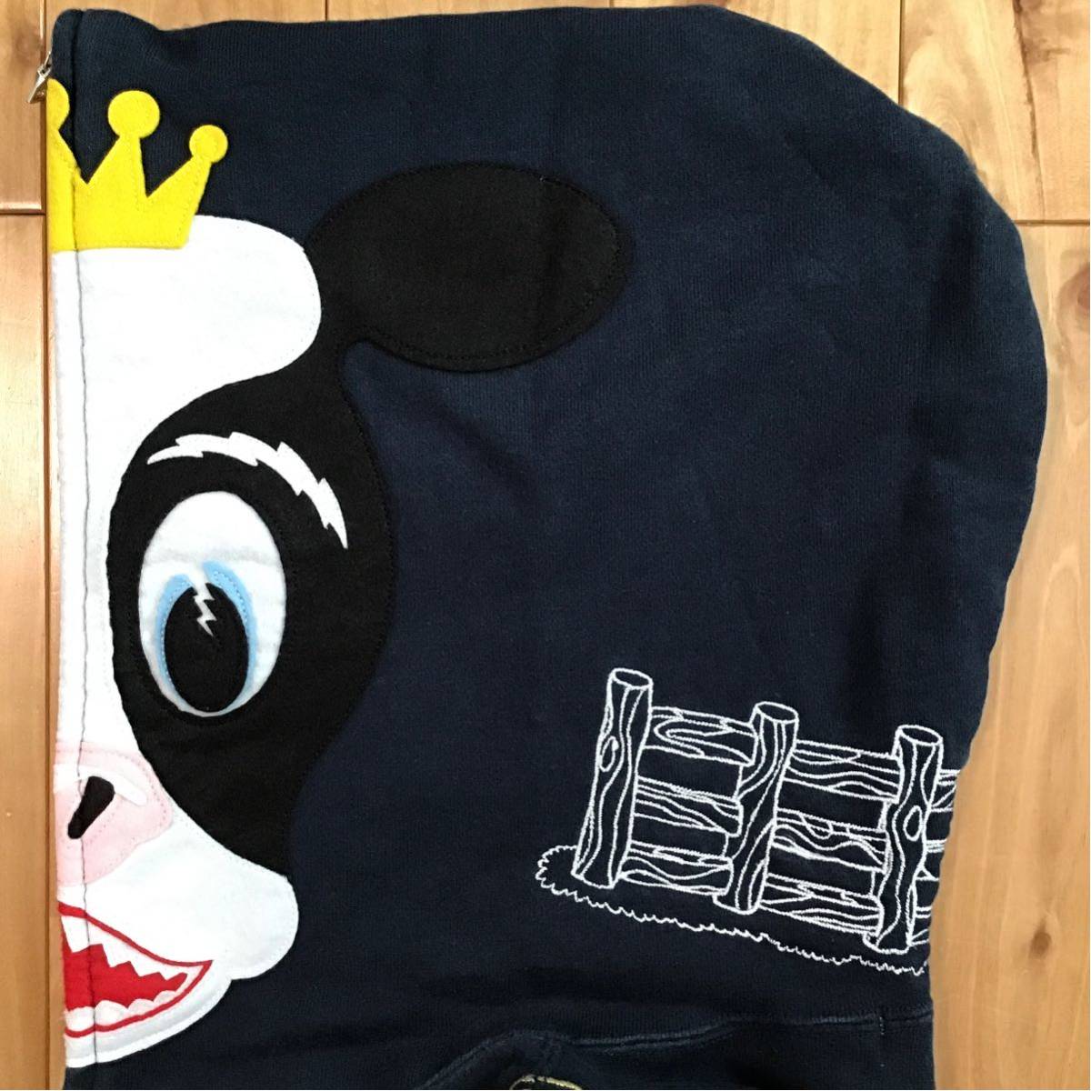 ホルスタイン パーカー Mサイズ navy Holstein full zip hoodie a bathing ape BAPE cow ...
