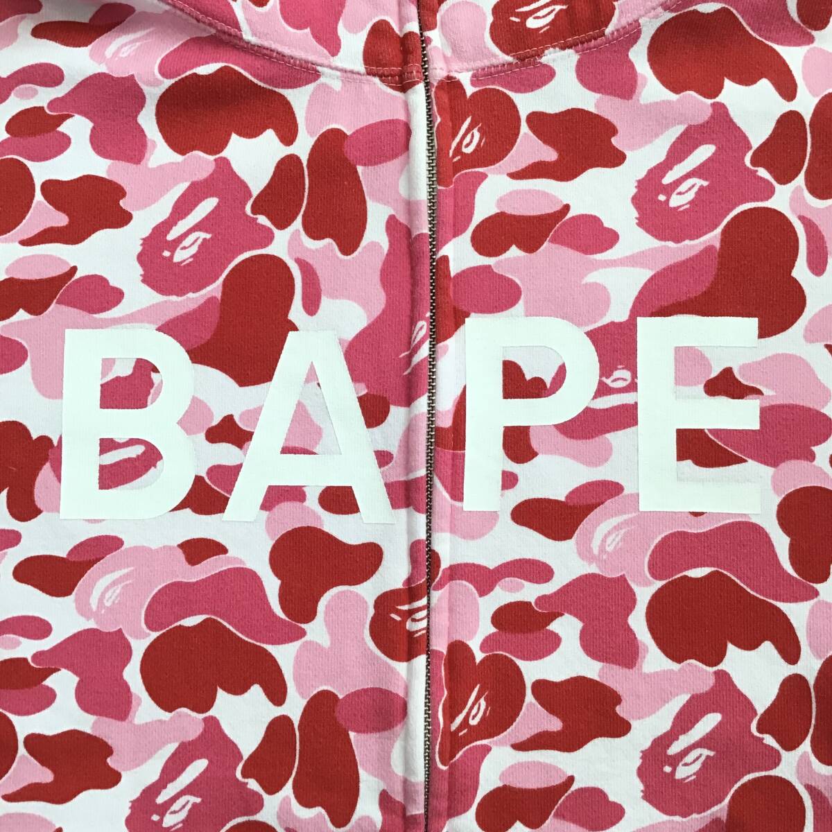 BAPE LOGO ABC camo pink フルジップ パーカー Mサイズ a bathing ape full zip hoodie エイプ ベイプ アベイシングエイプ ABCカモ ...