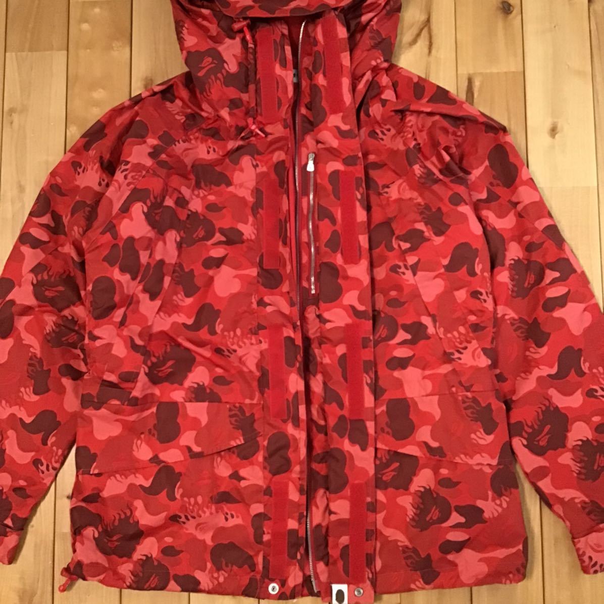 Fire camo スノボジャケット Lサイズ a bathing ape BAPE snow board jacket エイプ ベイプ ...