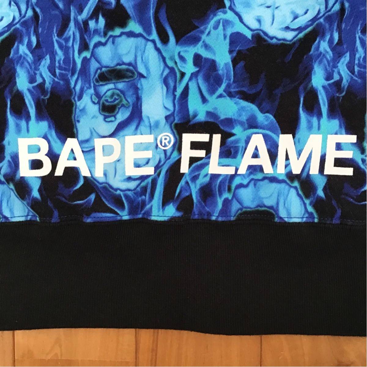 ★XL★ BAPE FLAME フルジップ パーカー a bathing ape BAPE fire full zip hoodie エイプ ...