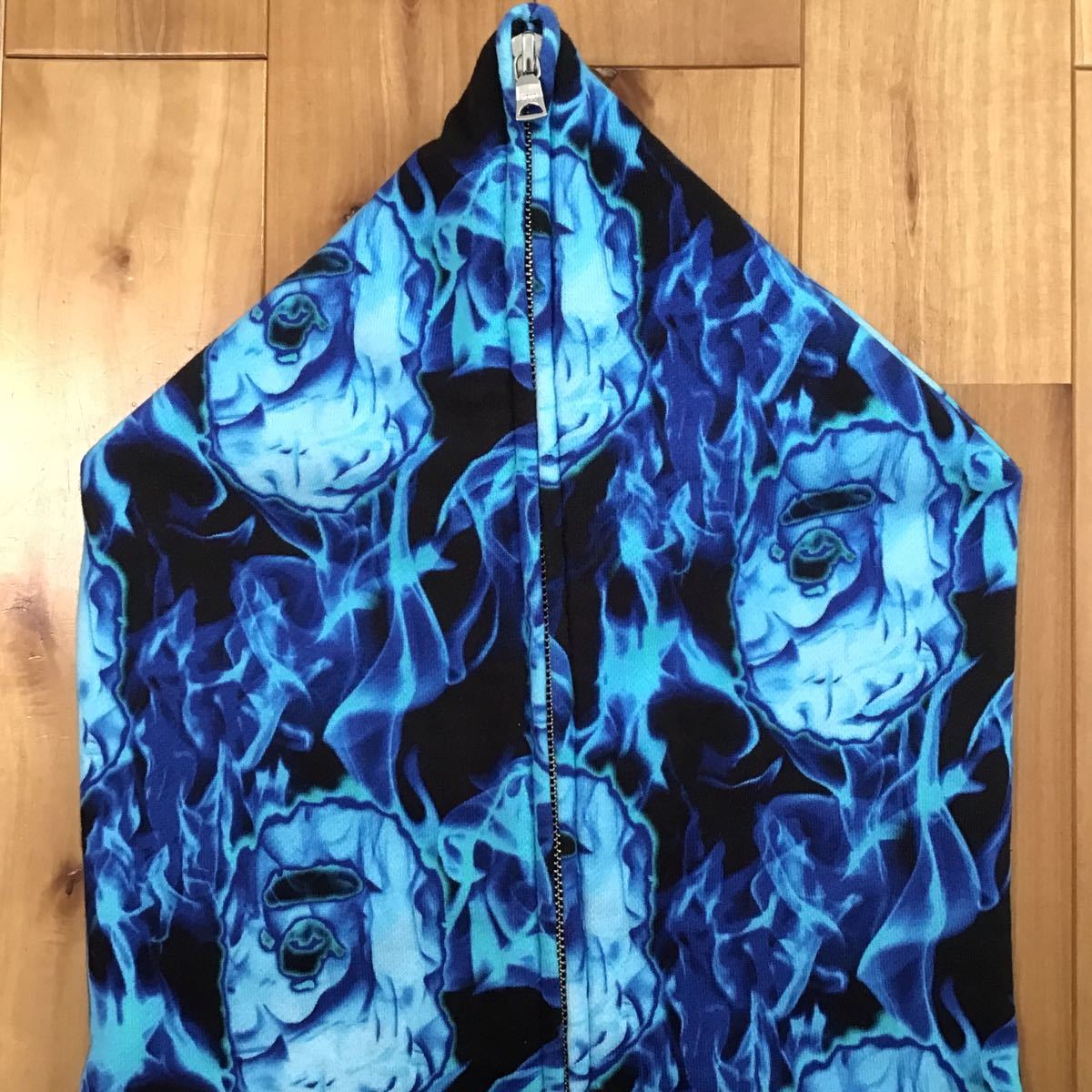 ★XL★ BAPE FLAME フルジップ パーカー a bathing ape BAPE fire full zip hoodie エイプ ...