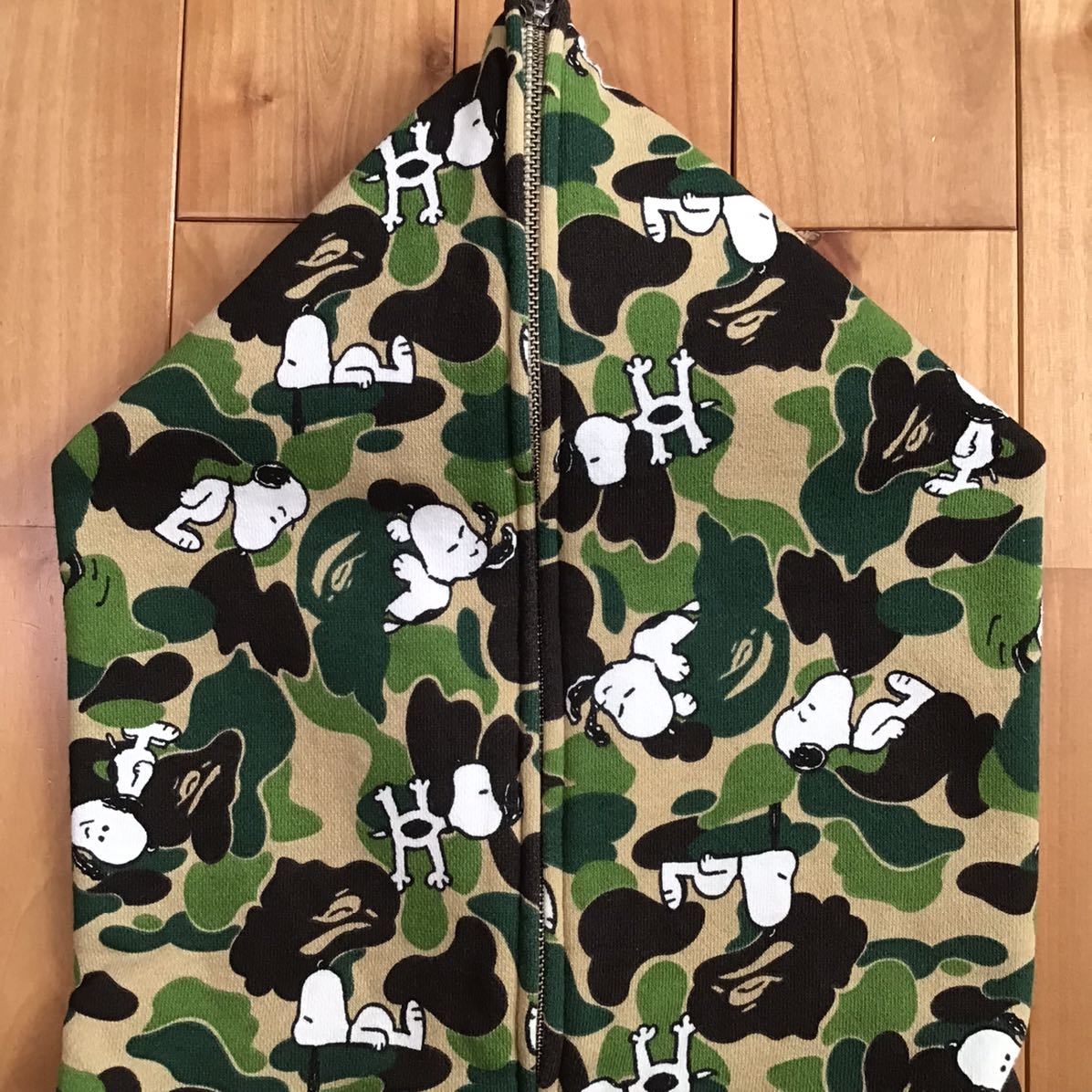 ★XXL★ SNOOPY BAPE ABC camo パーカー a bathing ape bape full zip hoodie スヌーピー peanuts エイプ ベイプ 迷彩 2XL ...