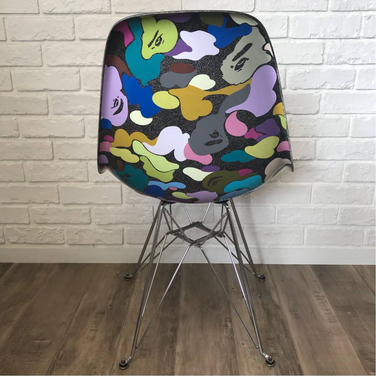 MODERNICA × BAPE CAMO SIDE CHAIR multi camo 黒 a bathing ape EAMES モダニカ ...