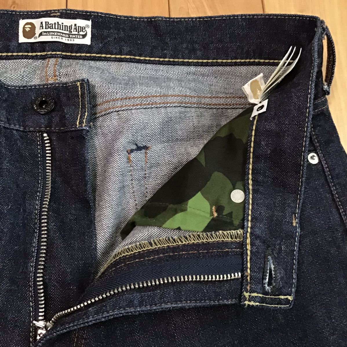 BAPESTA denim Mサイズ a bathing ape BAPE sta デニム エイプ ベイプ アベイシングエイプ jeans ...