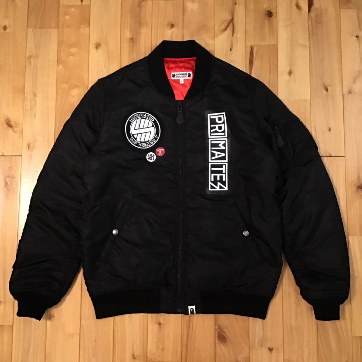 undefeated × BAPE MA-1 bomber jacket Lサイズ a bathing ape BAPE エイプ ベイプ ...