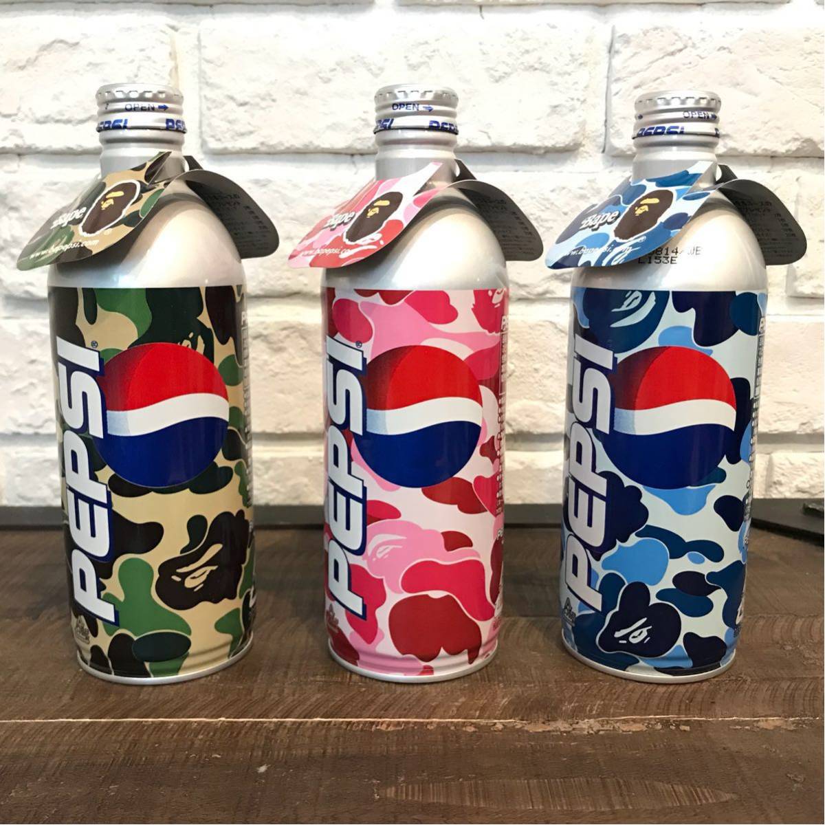 ★激レア★ bape × pepsi ボトル缶 ペプシ コーラ ABCカモ エイプ ベイプ アベイシングエイプ 缶 cola ABC camo ...