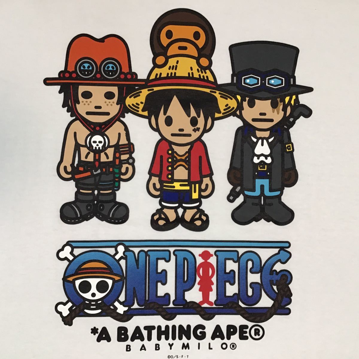 ★激レア★ ONEPIECE × BAPE LUFFY & BROTHERS Tシャツ Lサイズ a bathing ape ワンピース エイ ...