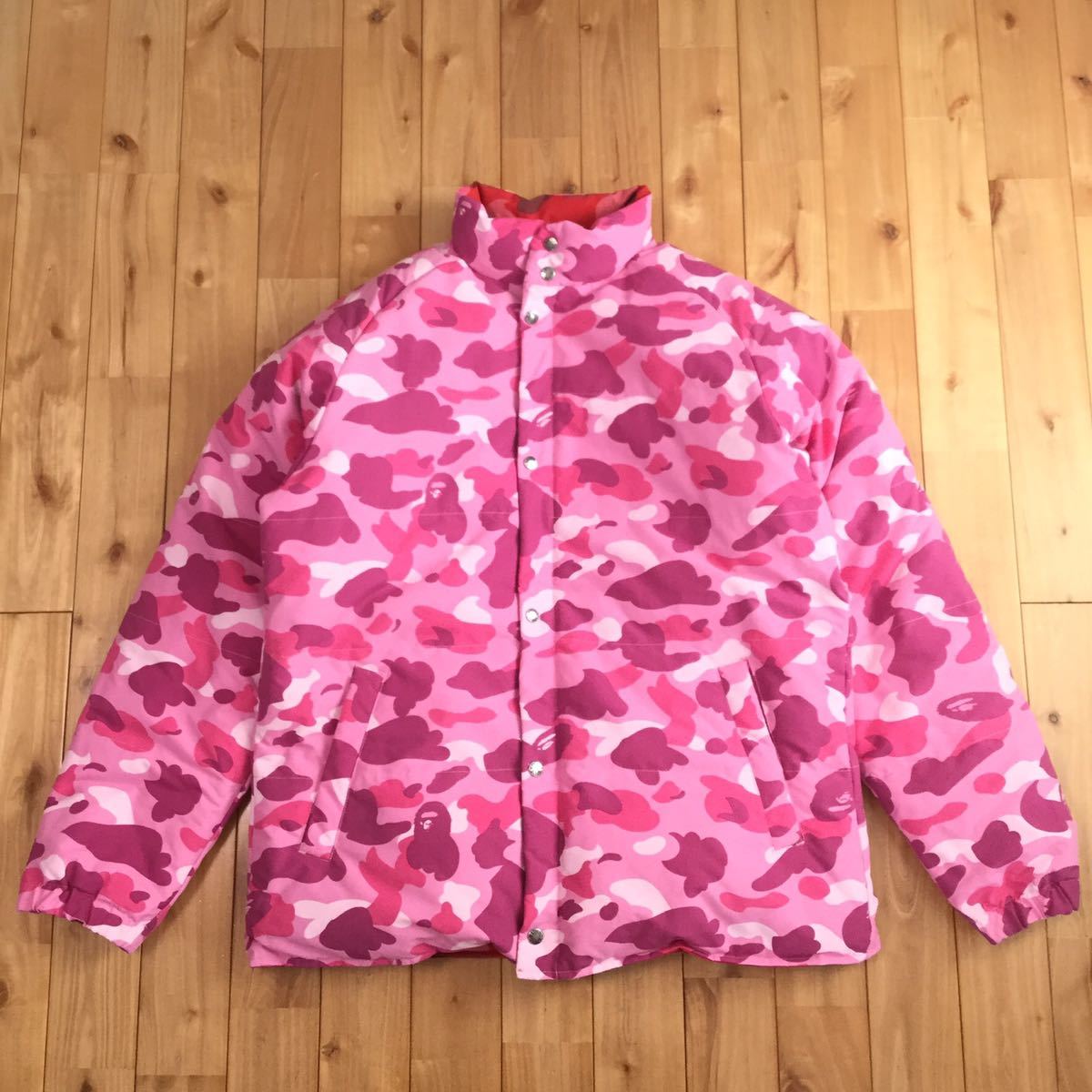 ★リバーシブル★ XL ダウンジャケット pharrell camo × pink camo a bathing ape BAPE エイプ ...