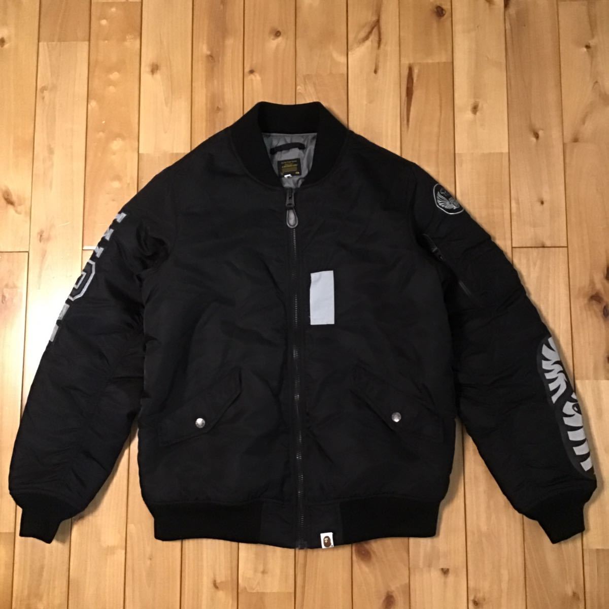 REFLECTOR SHARK MA-1 bomber jacket Mサイズ black a bathing ape BAPE エイプ ベ ...