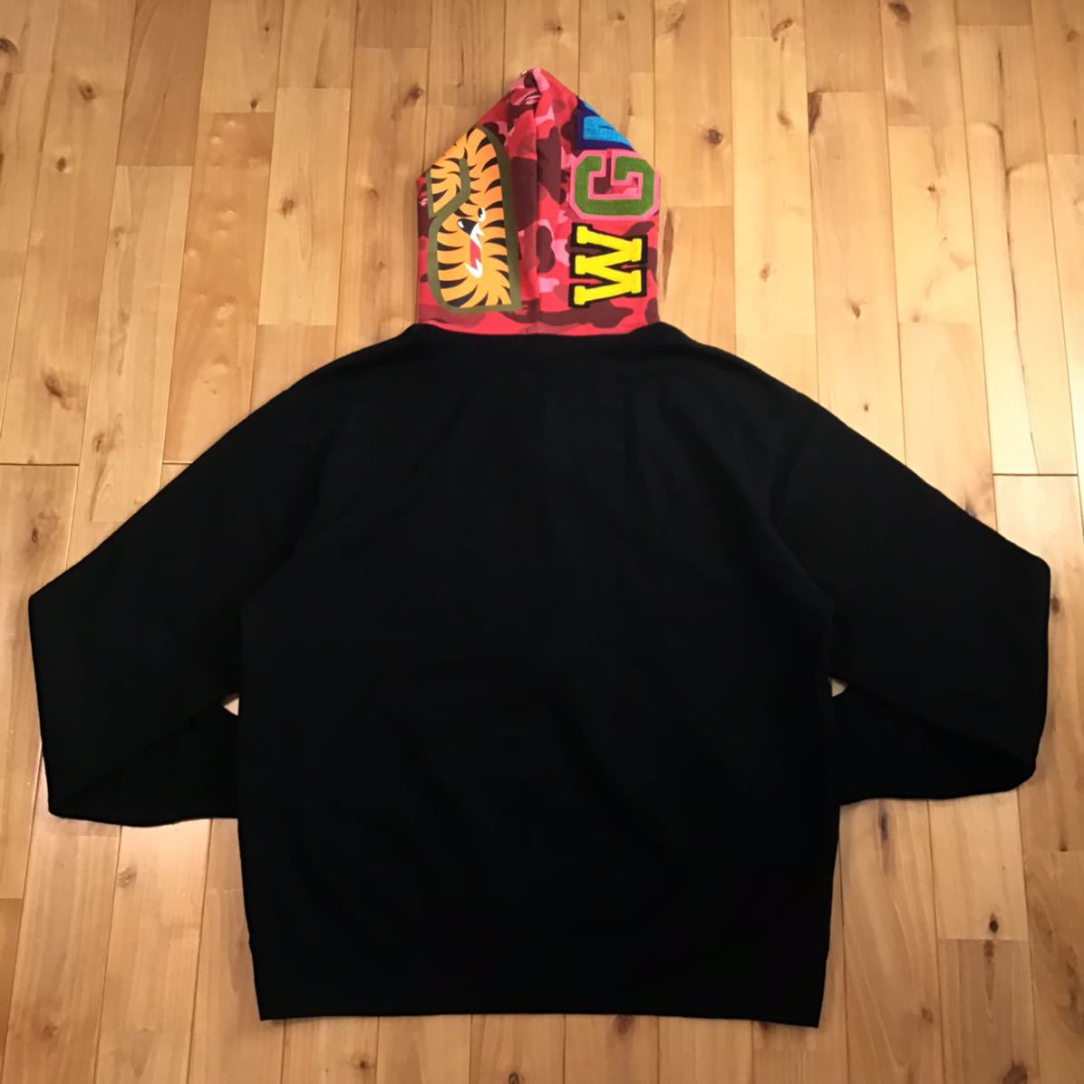 ★NFS限定★ XL Pharrell camo シャーク パーカー shark full zip hoodie a bathing ape ...