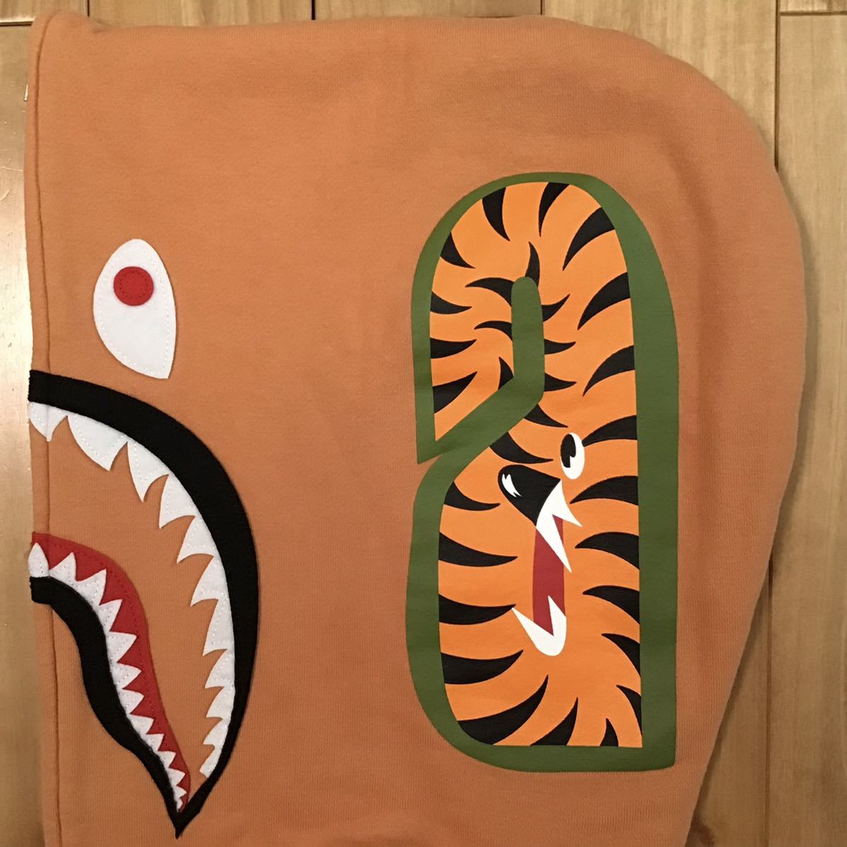 ★2XL★ BAPE logo multi fonts シャーク パーカー orenge shark full zip hoodie a ...