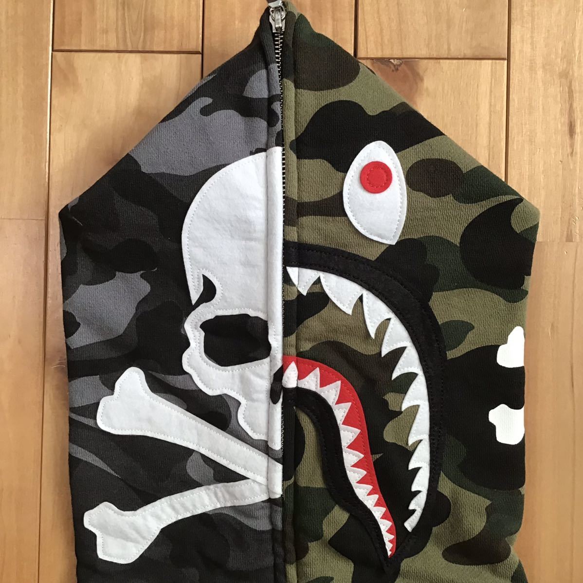 Mastermind vs BAPE シャーク パーカー Mサイズ shark full zip hoodie mmj a bathing ...