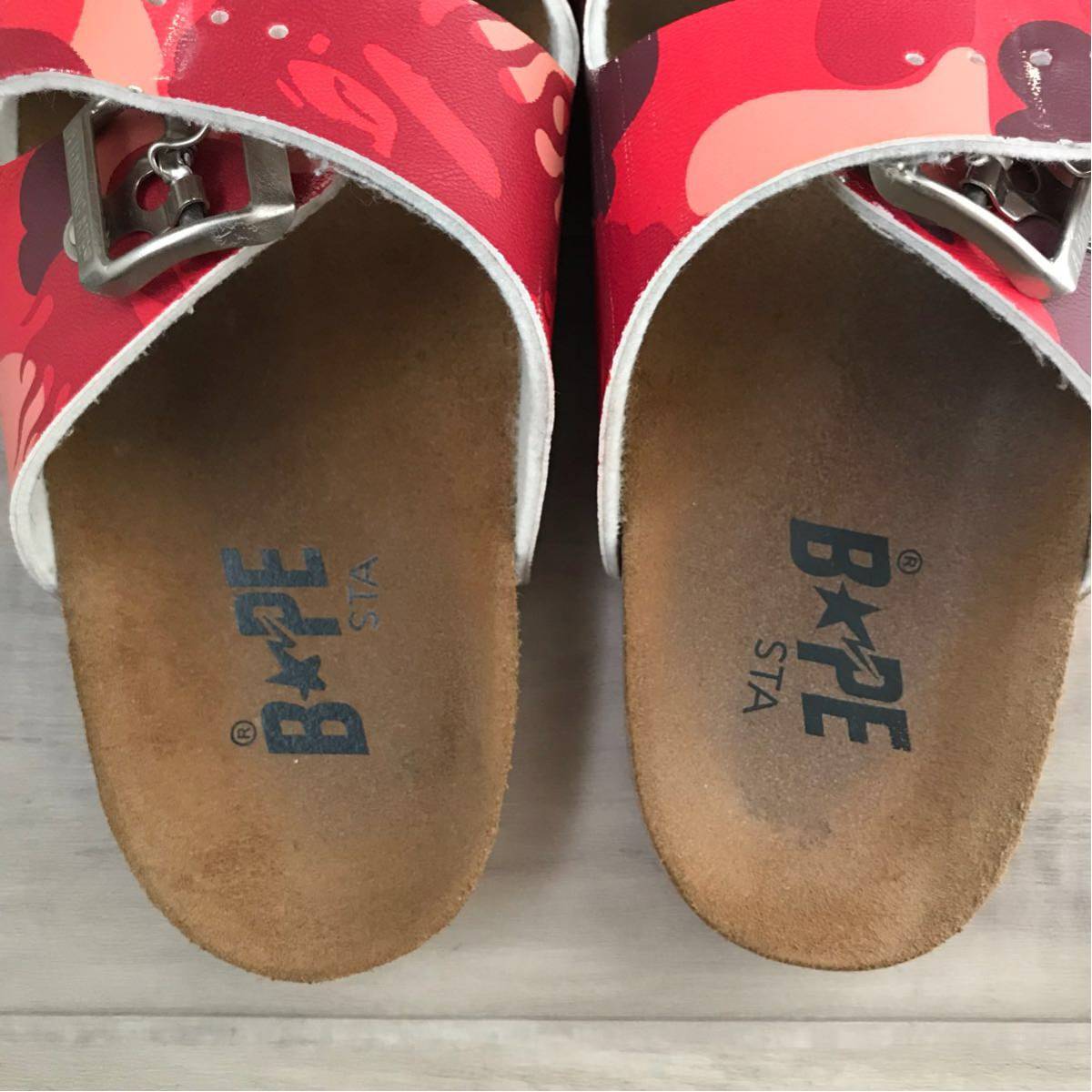 ★ムック限定★ fire camo サンダル a bathing ape bape sandals エイプ ベイプ ファイヤーカモ mook ...