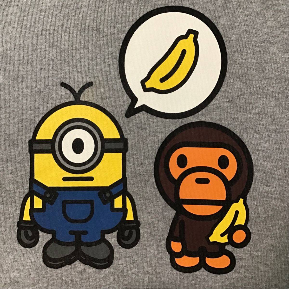MINIONS × マイロ プルオーバー パーカー Sサイズ グレー a bathing ape BAPE head baby milo ...