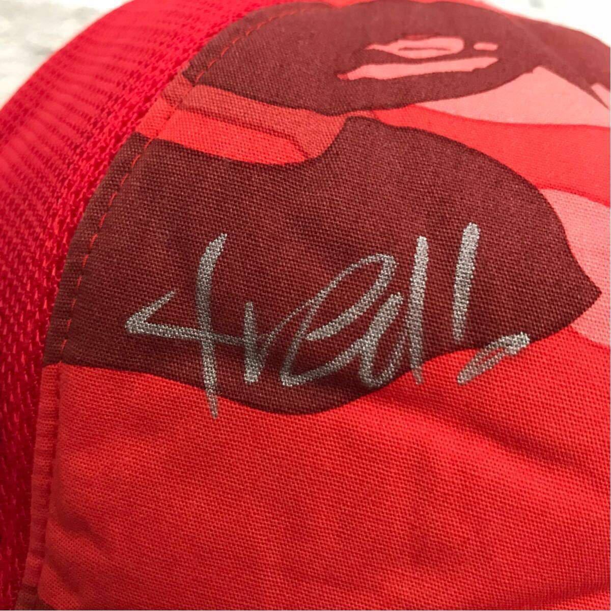 ★pharrellサイン入り★ N.E.R.D × BAPE cap NERD BBC pharrell camo THE NEPTUNES ...