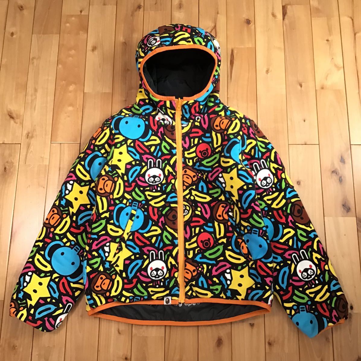 ★リバーシブル★ animal Safari banana milo 中綿ジャケット Mサイズ a bathing ape BAPE ...