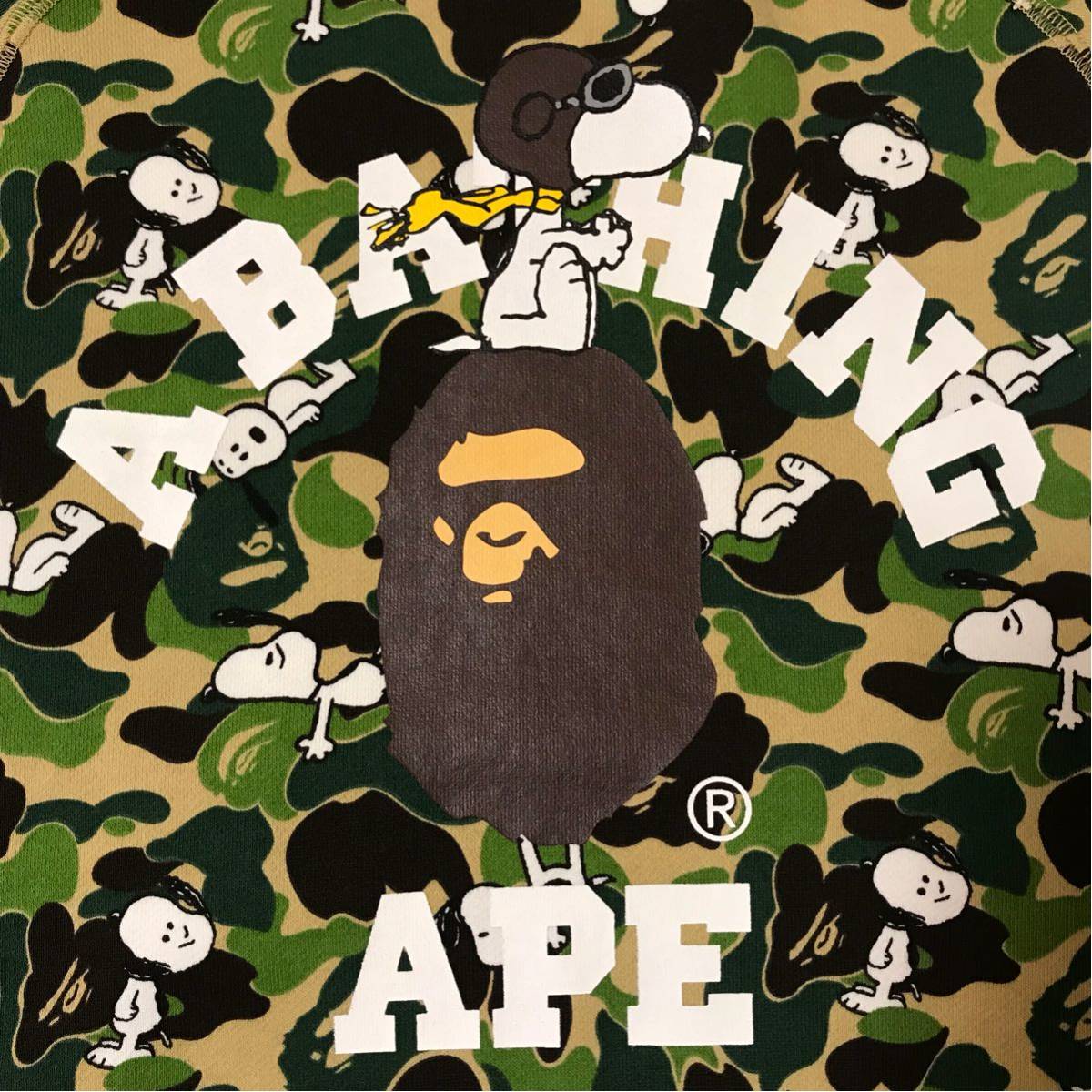 ★新品★ SNOOPY × BAPE ABC camo 長袖 スウェット M a bathing ape bape スヌーピー ピーナッツ peanuts エイプ ベイプ ABCカモ ...
