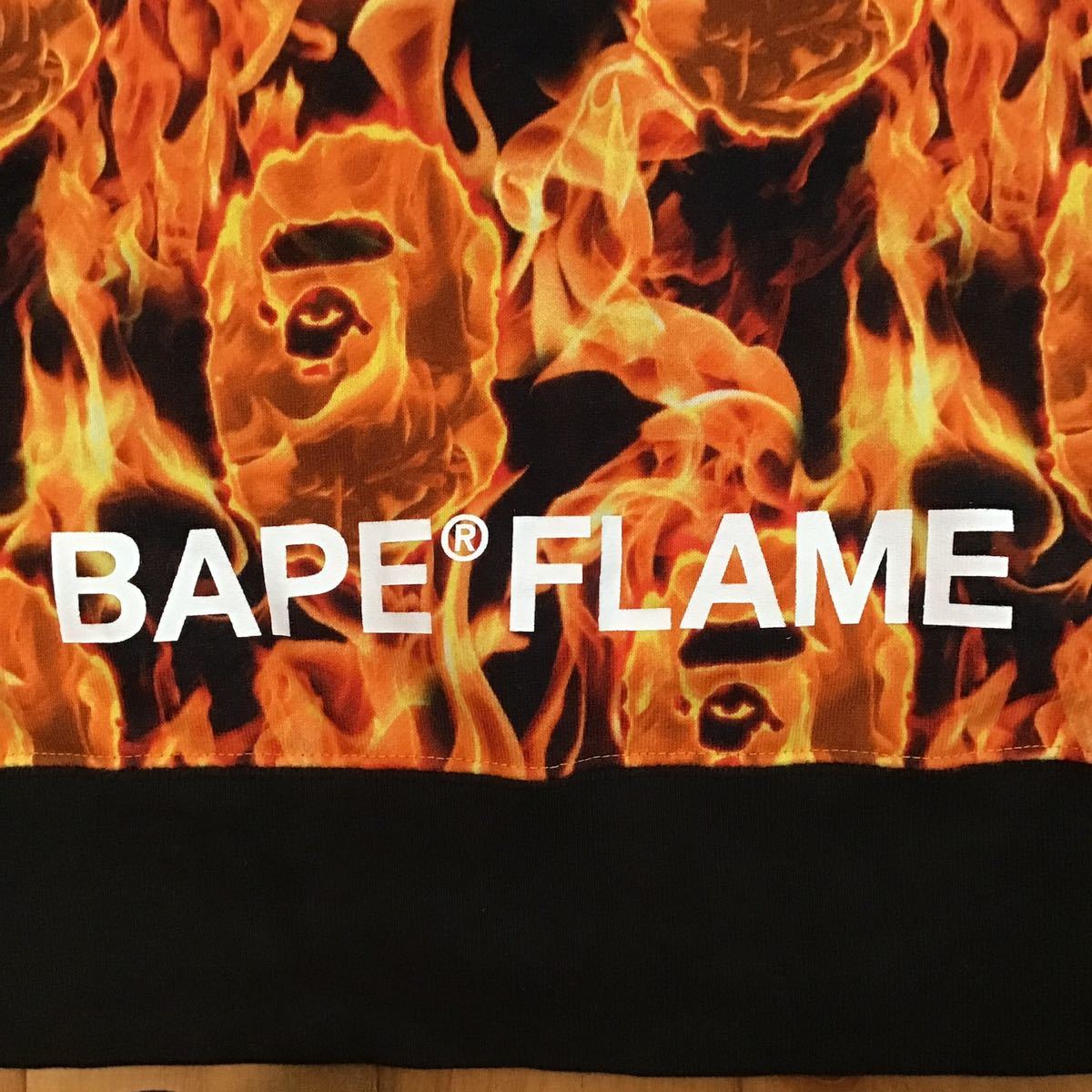 ★XL★ BAPE FLAME フルジップ パーカー a bathing ape BAPE fire full zip hoodie エイプ ...
