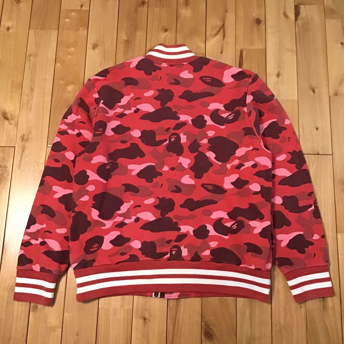 Pharrell camo スウェット スタジャン Mサイズ a bathing ape BAPE sweat varsity jacket ...