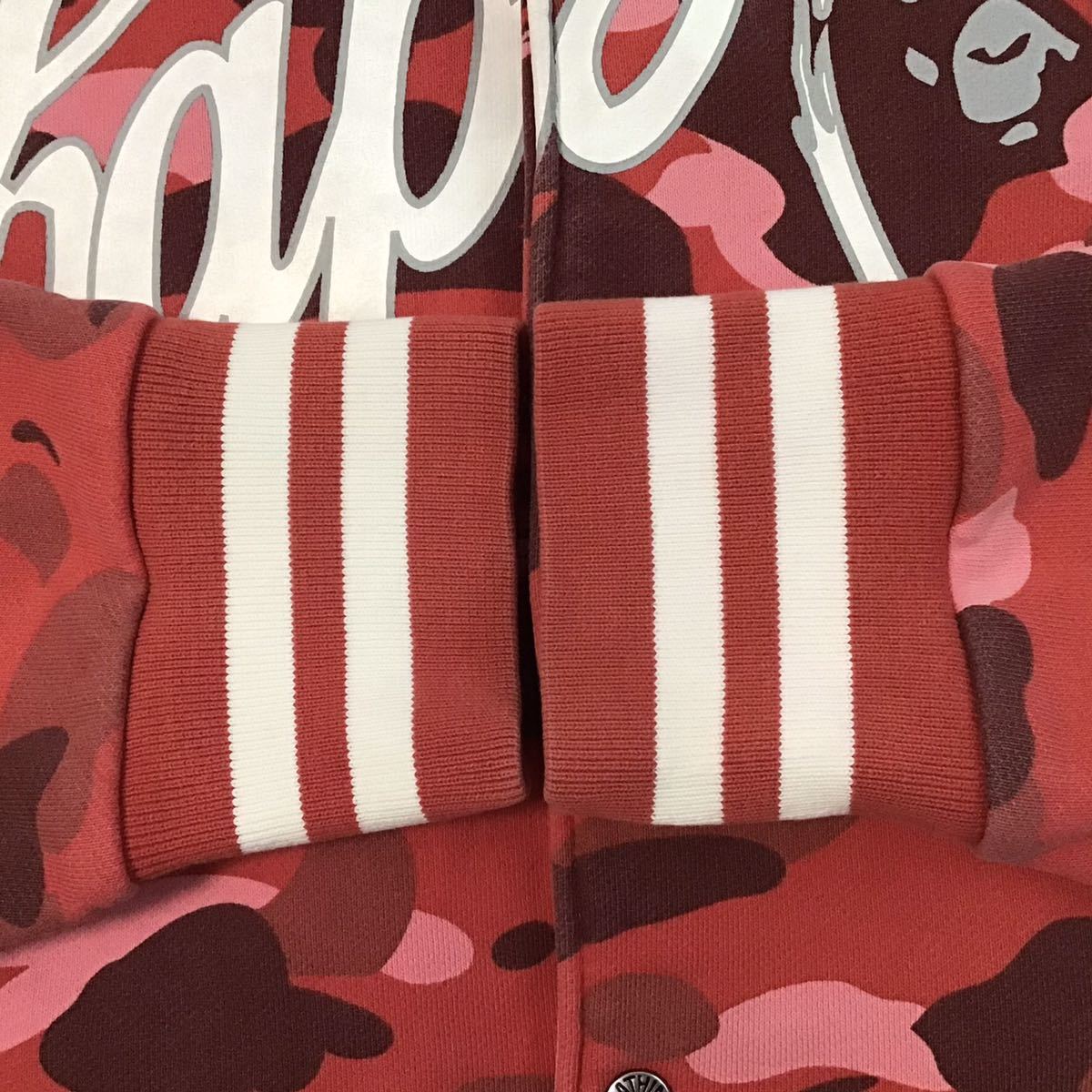 Pharrell camo スウェット スタジャン Mサイズ a bathing ape BAPE sweat varsity jacket ...