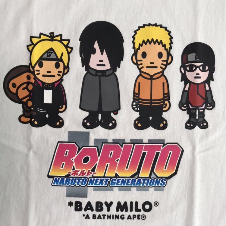 ★4店舗限定★ BORUTO × BAPE Tシャツ M a bathing ape baby milo マイロ ボルト ナルト NARUTO ...